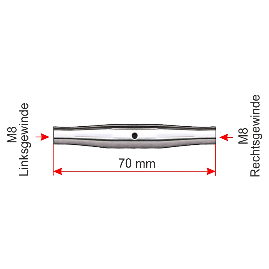 Mini-Spannschlossmutter M8 | Mini-Spannschlossmutter | Spannschloss ...
