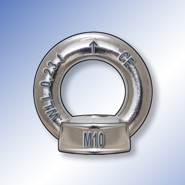 Ringmuttern M10 DIN 582 geschmiedete Form A4 Edelstahl | Ringmutter A4 Edelstahl DIN 582 ...