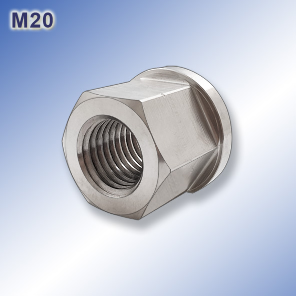 Sechskantmuttern M20 1,5xd hoch DIN 6331mit Bund A4 Edelstahl ...