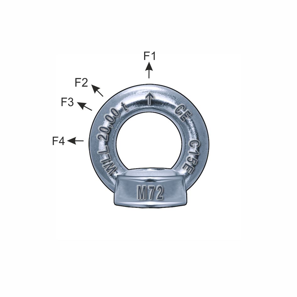 Ringmutter M72 C15E DIN 582 geschmiedete Form | Ringmutter C15E DIN 582 ...