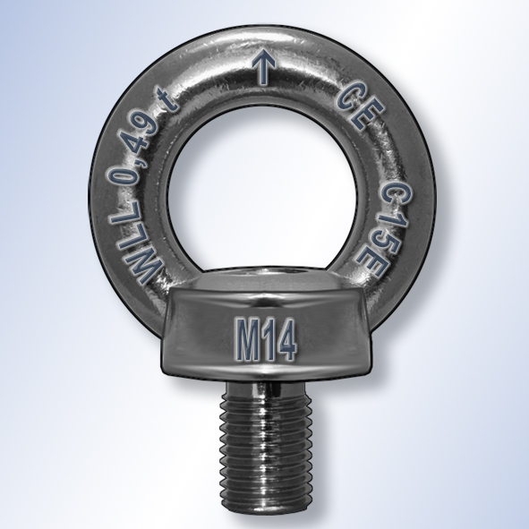 Ringschrauben M14 C15E DIN 580 geschmiedete Form Stahl blank | Ringschrauben C15E DIN 580 ...