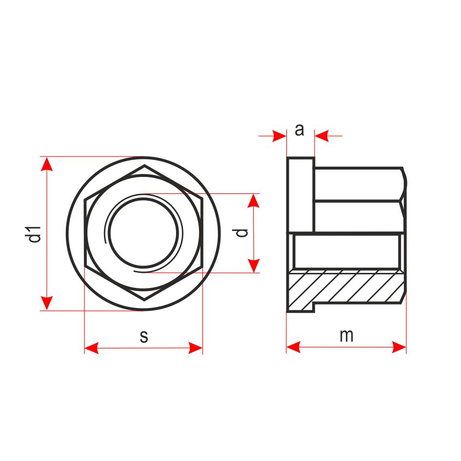 Sechskantmutter M30 x 3,5 | Sechskantmuttern M30 1,5xd hoch DIN 6331mit ...
