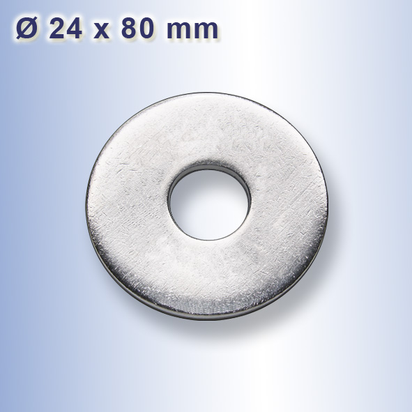 Scheiben Ø 24 x 80 x 6 mm DIN 440 R mit Rundloch für Holzkonstruktionen Edelstahl | Scheiben DIN ...
